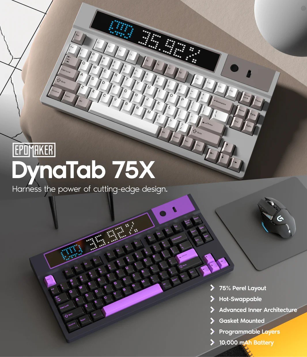 EPOMAKER DynaTab 75X Keyboard Available on Kickstarter at Just $109 ...