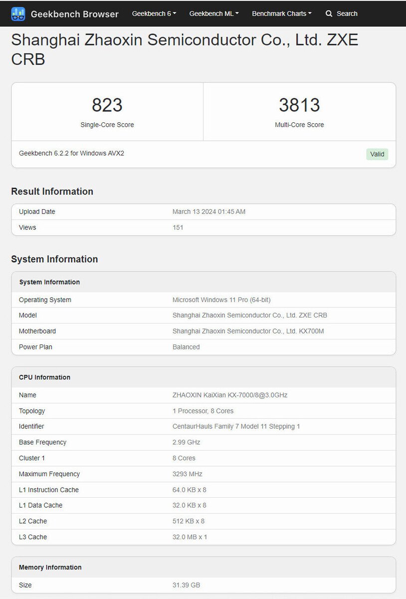 Zhaoxin's KX-7000 CPU Series Shows Promising Performance but Lags ...
